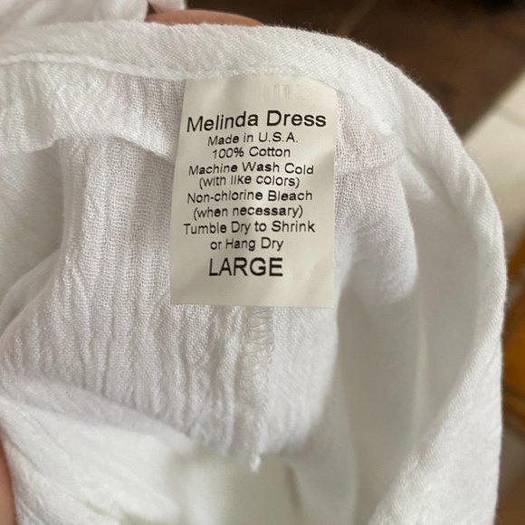 Melinda | Dresses | Melinda Dress 0 Cotton Made In Usa Size Large ...